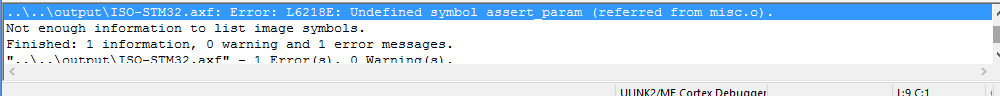 Output Iso Stm32 Axf Error L6218e Undefined Symbol Assert Param